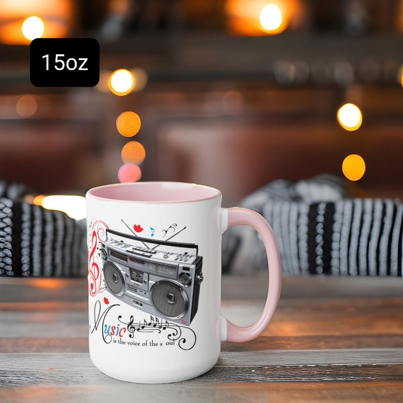 Music Mug, Musical Notes Mug, Radio Mug, Headphone Mug, Microphone ...