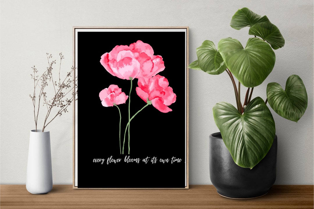 Stunning Flower Wall Printable Minimalist Poster Instant Download Art ...