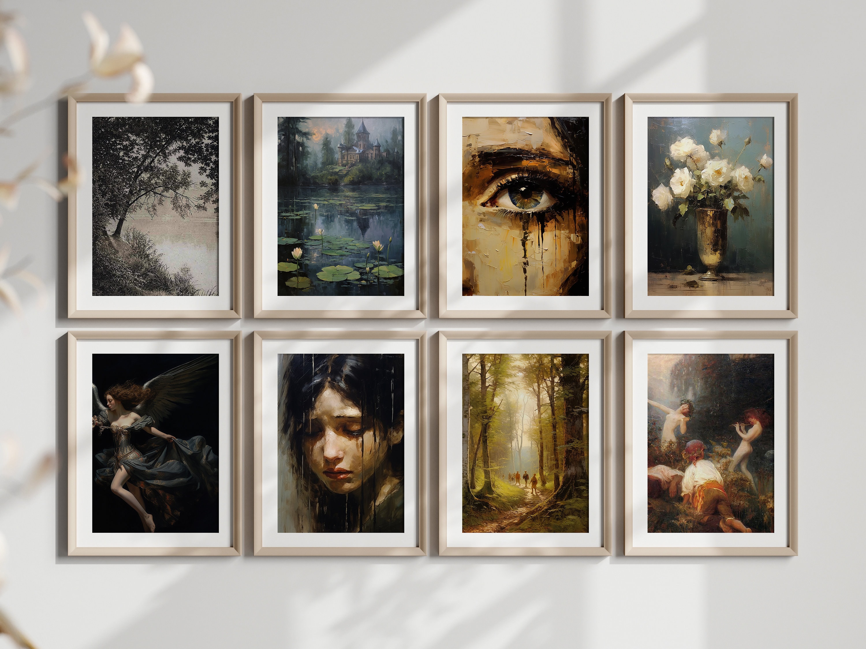 Dark Academia Digital Print Vintage Oil Painting Dark Academia Painting ...