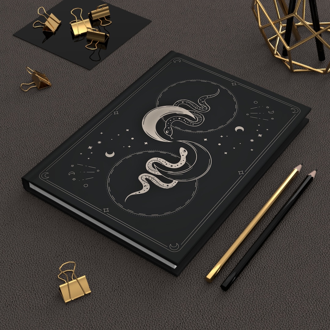 Dark Academia Hardcover Journal Matte Witchy Art Notebook Astrology ...