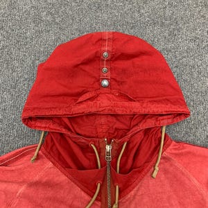 Vintage U.S.N. Avirex Military Zipper Red Pullover Hooded Mesh Panel ...
