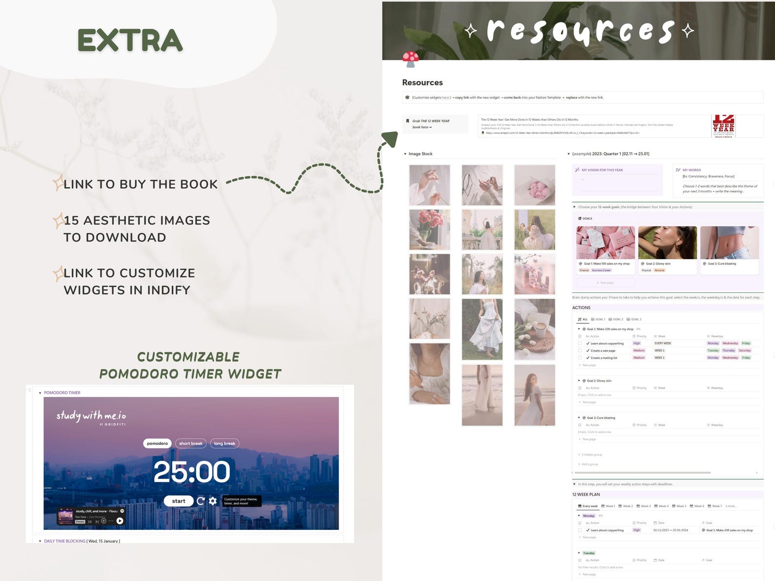 12 Week Year Planner Notion Template Goal Planner 2025 Notion Planner ...