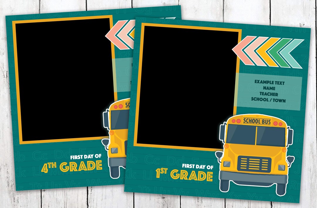 First Day of School Scrapbook Layout | All Grades | Digital Download ...