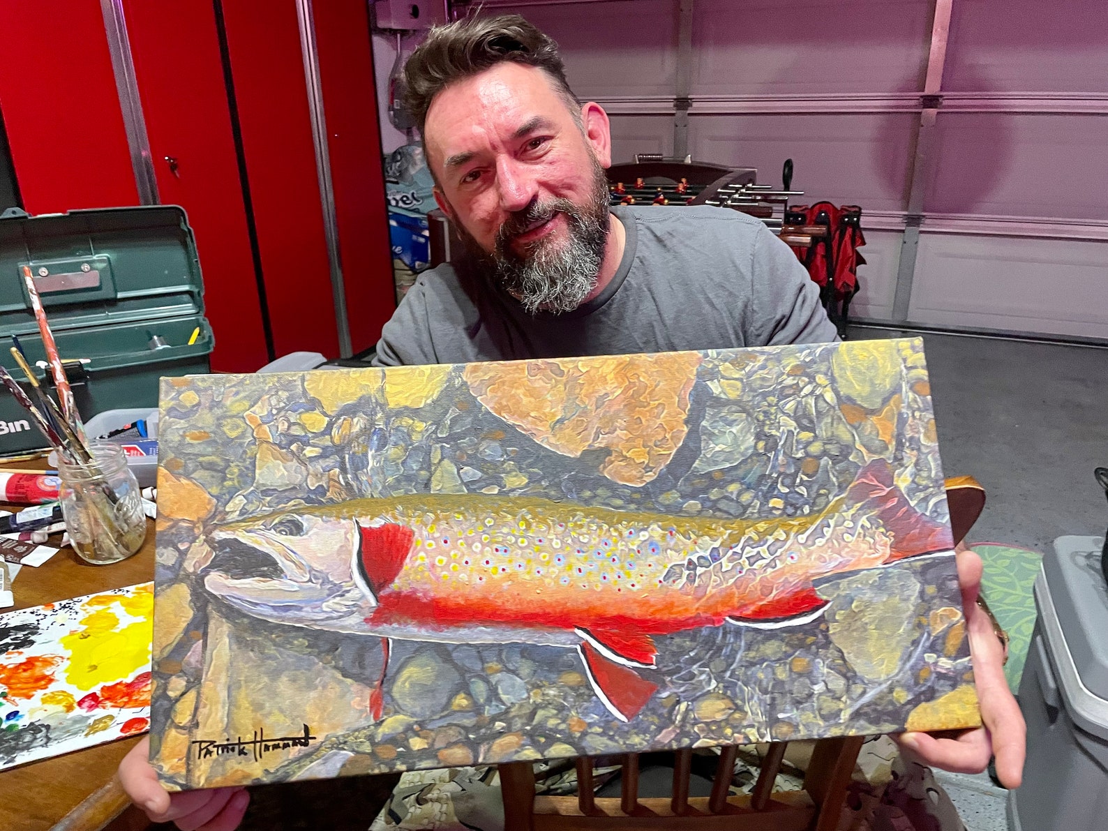 Original Brook Trout Painting Archival Giclée Paper Print "brook Trout ...