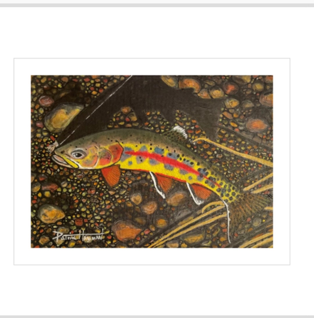 Original Golden Trout Painting Archival Giclée Paper Print "sierra Gold ...