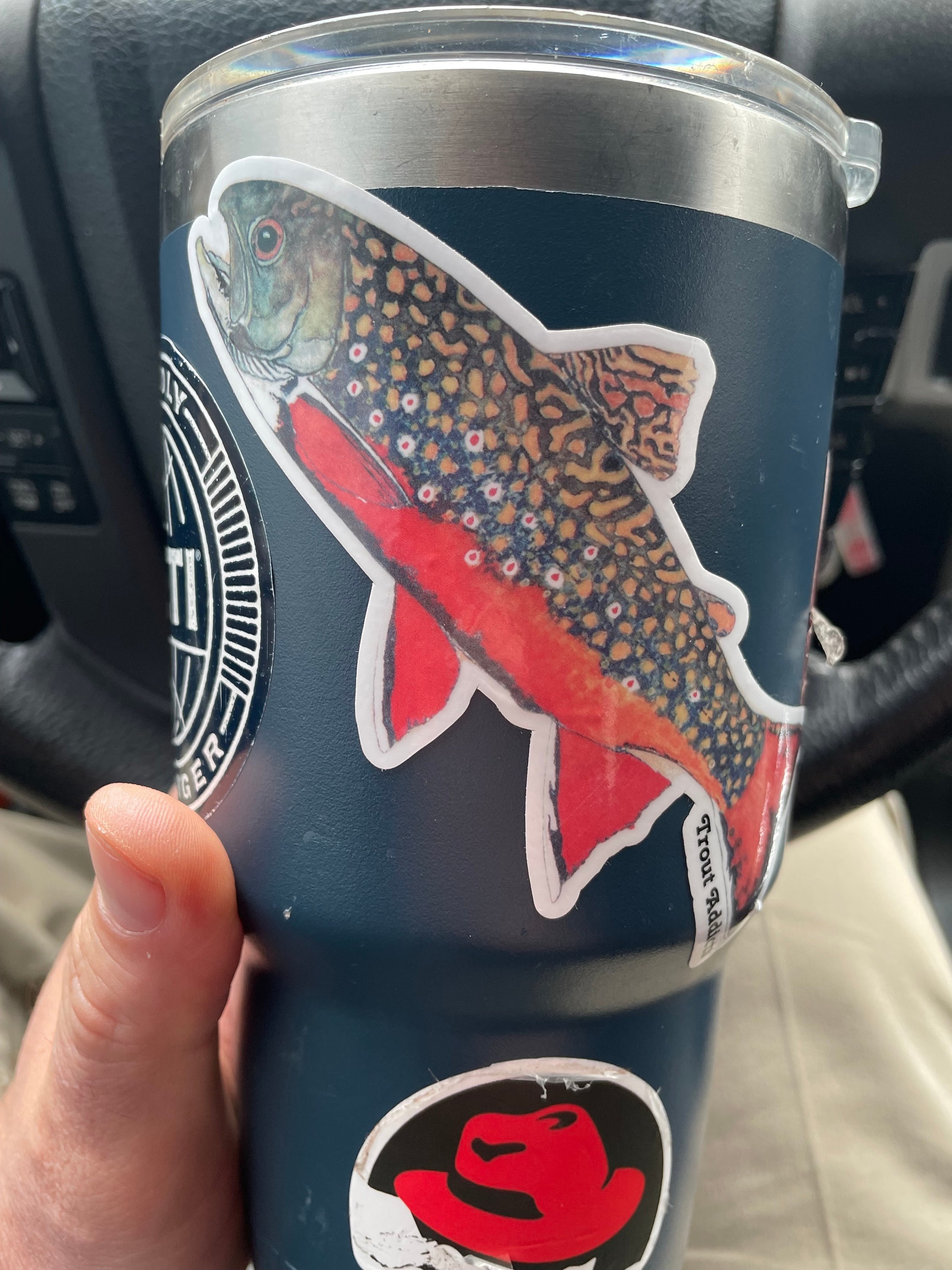 Brook Trout Vinyl Sticker, Trout Sticker, Fly Fishing, Brook Trout 5x5 ...