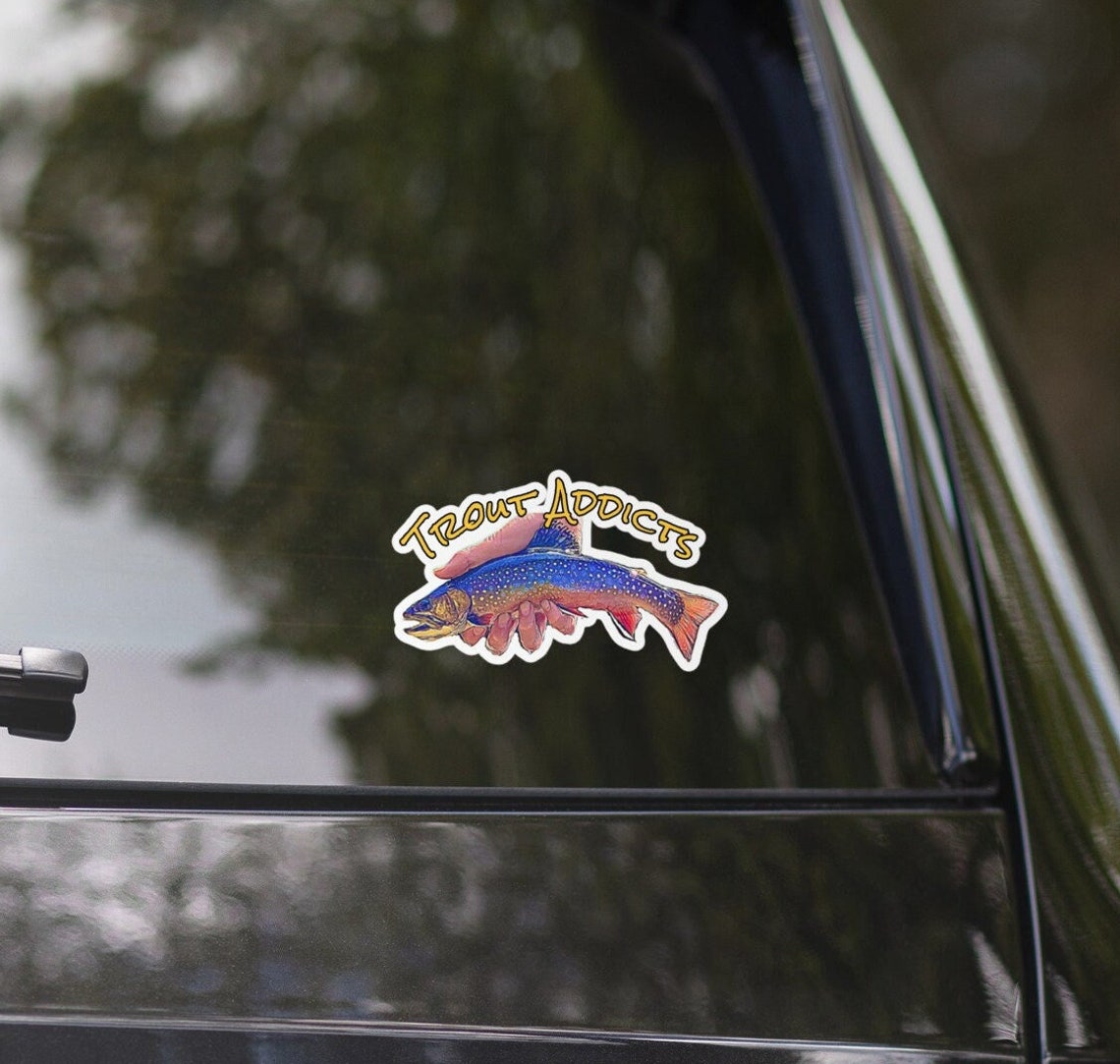Trout Sticker Brook Trout Sticker Fishing Sticker Trout - Etsy