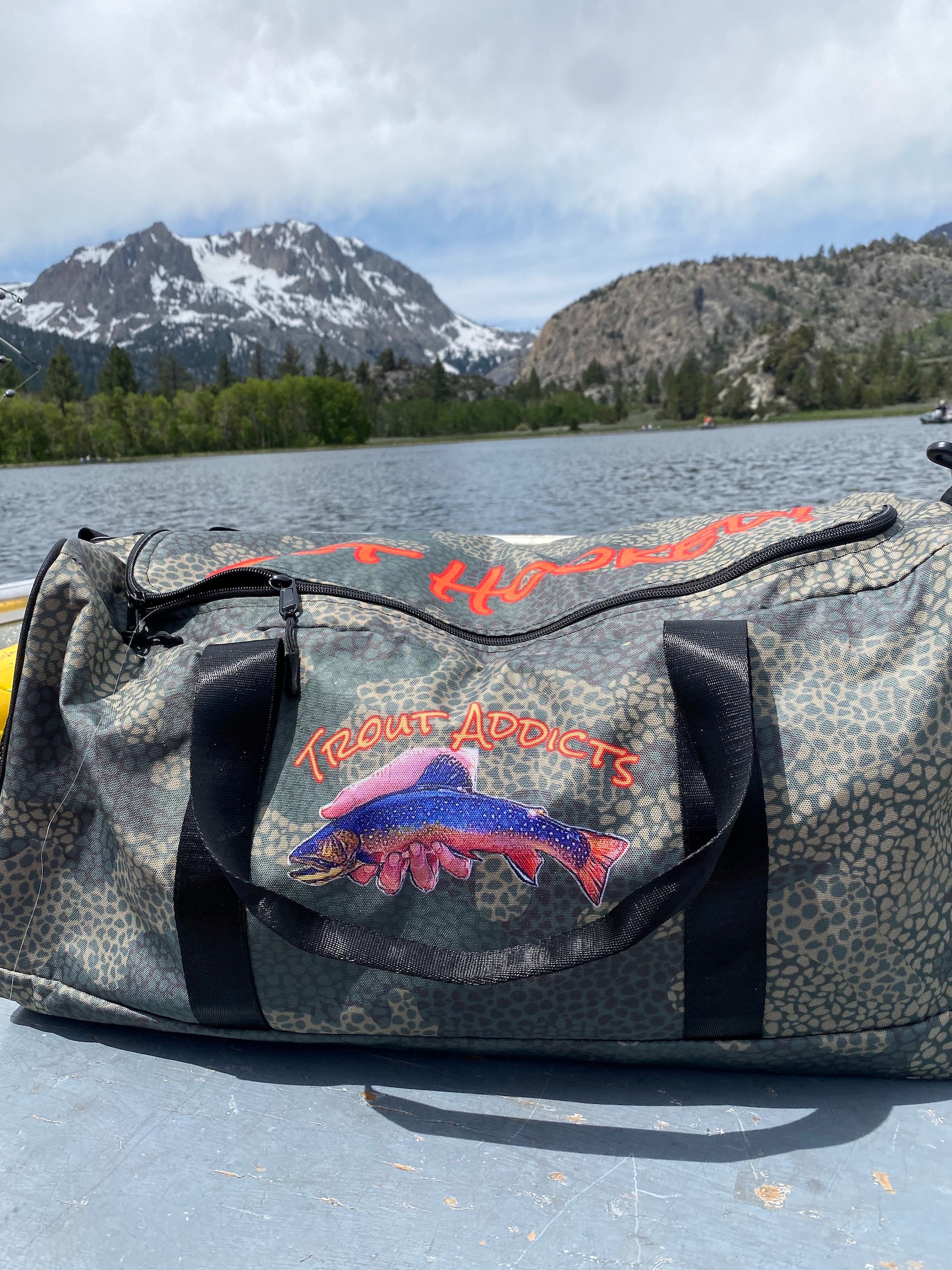 Fishing Gear Duffle Bag, Trout Addicts, Tackle Box Bag - Etsy