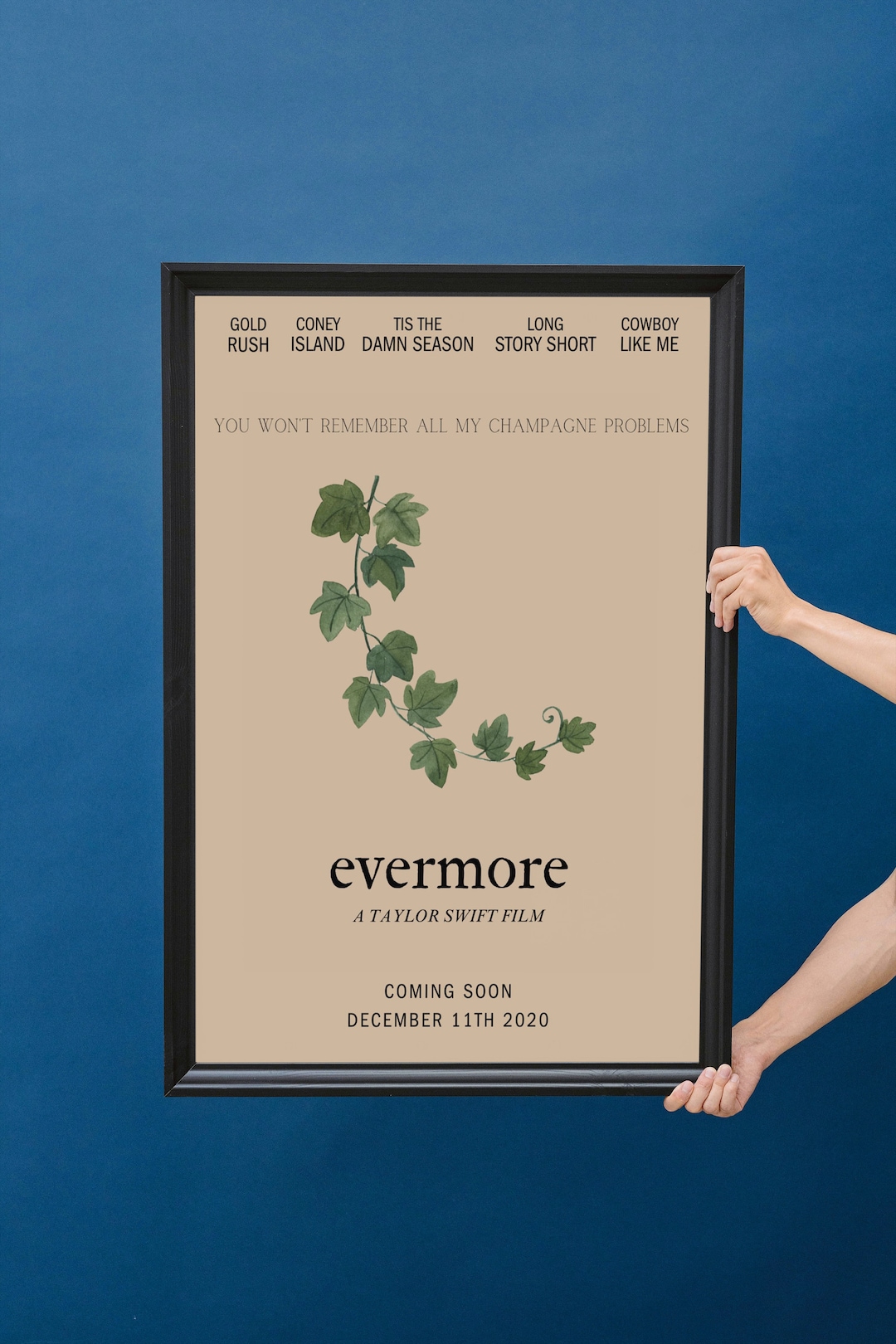 Taylor Swift Inspired Movie Poster Evermore glitter Gel Pen Version ...