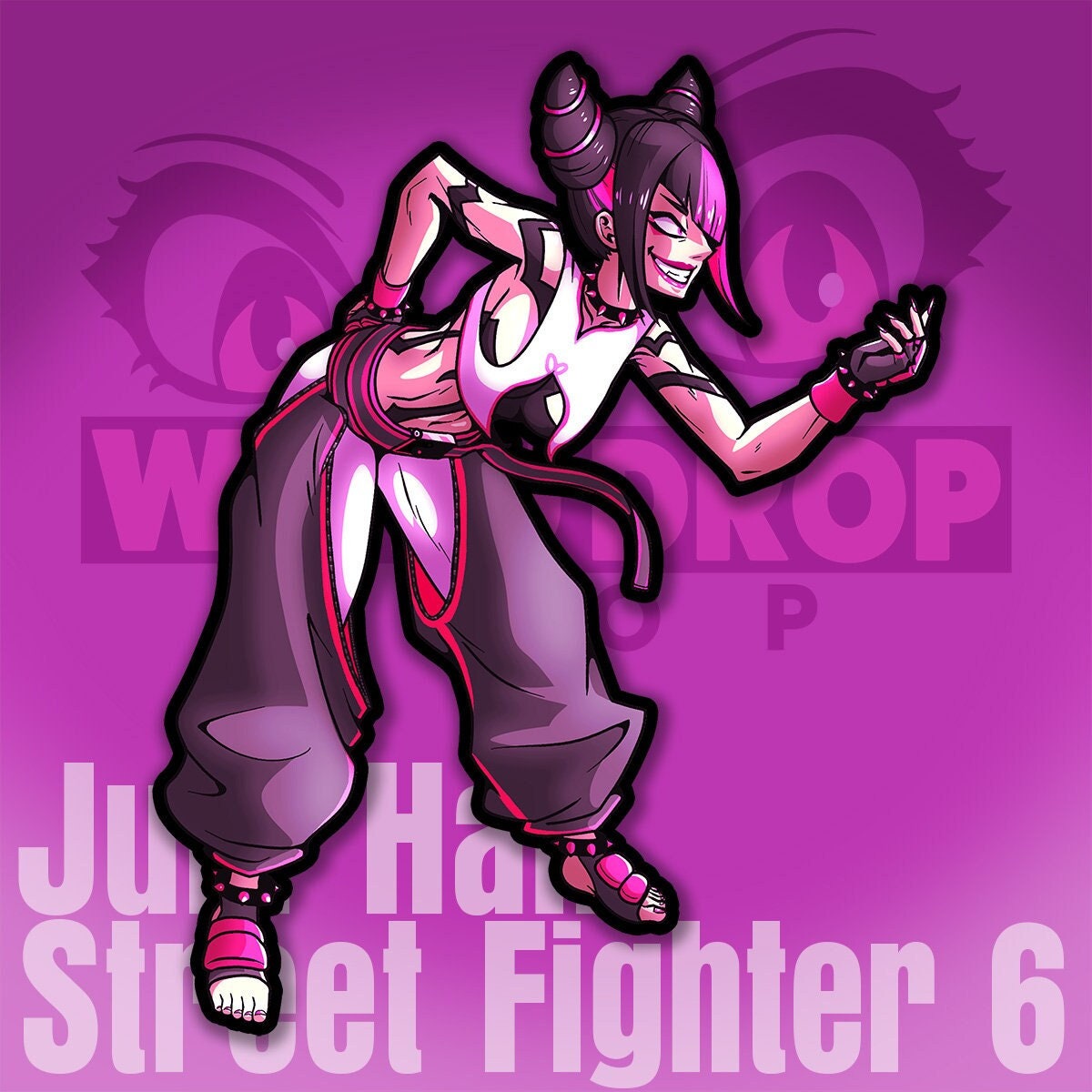 Juri Han Street Fighter 6 Vinyl Sticker Etsy 