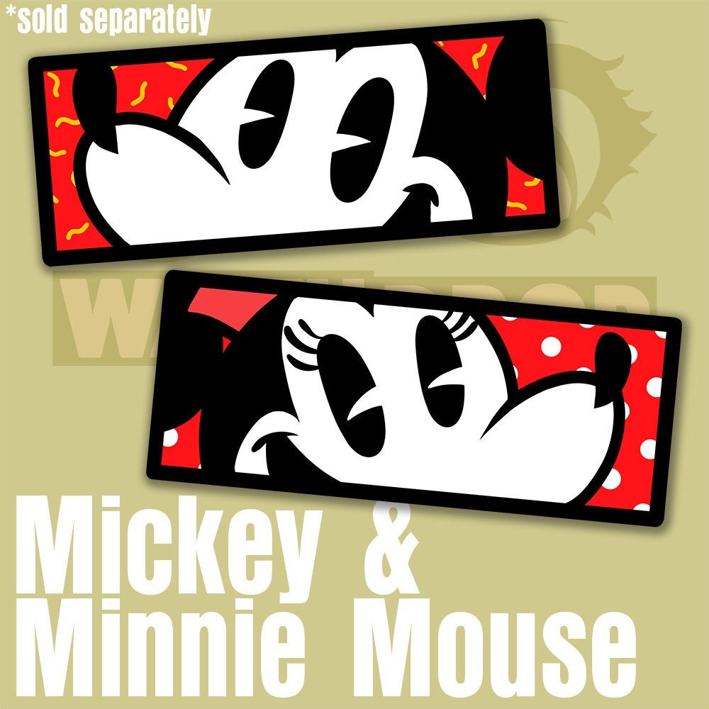 Mickey Mouse / Minnie Mouse Vinyl Sticker - Etsy