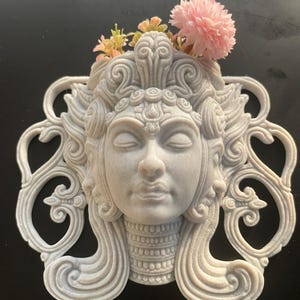Decorative Wall Planter, Buddha Multi Face Flower Pot, Psychedelic ...