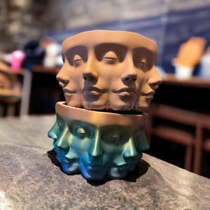Polyface Planter, Multifaced Flower Pot, Poly Face Vase, Succulent ...