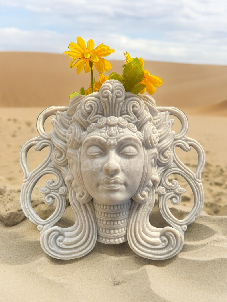 Decorative Wall Planter, Buddha Multi Face Flower Pot, Psychedelic ...