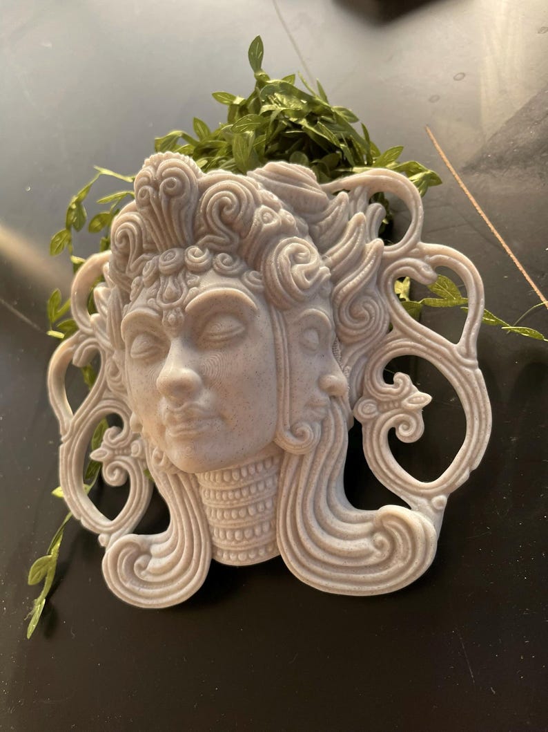 Decorative Wall Planter, Buddha Multi Face Flower Pot, Psychedelic ...