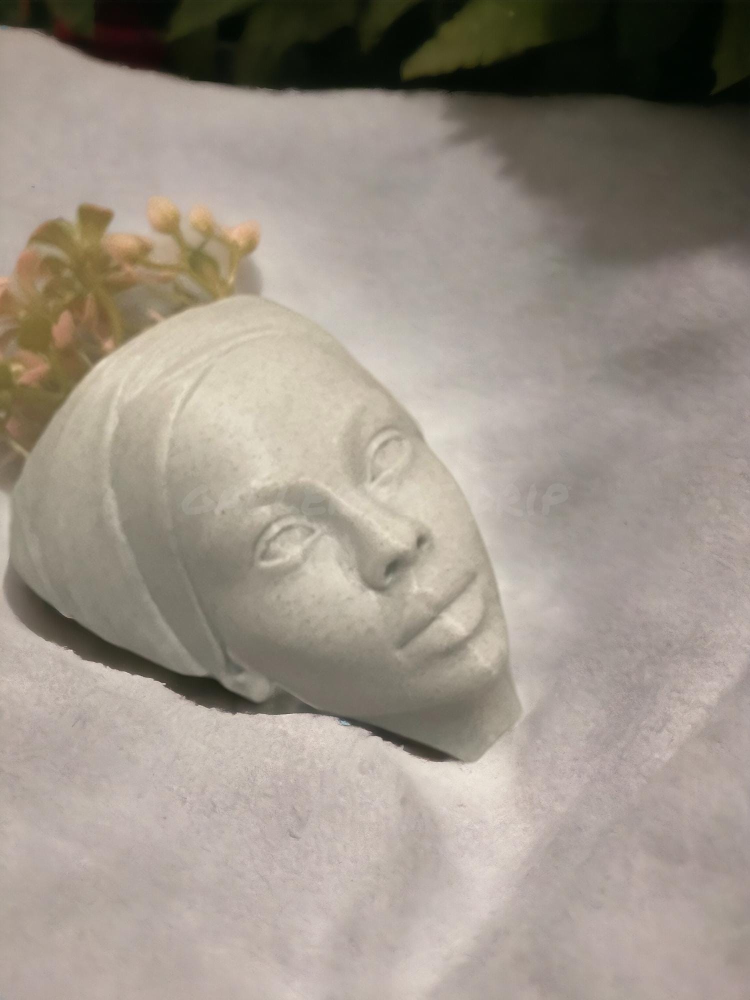 Ebony Woman Head Planter, African Girl Wall Decoration, Black Lady Face ...