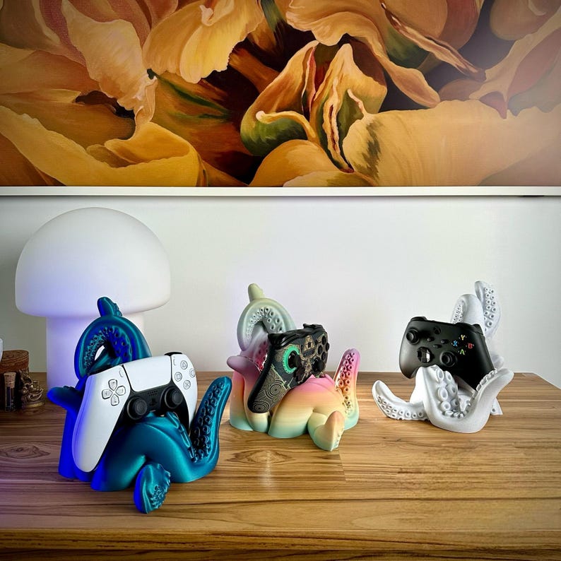 Tentacle Controller Dock, Video Game Stand, Joystick Holder, Octopus ...
