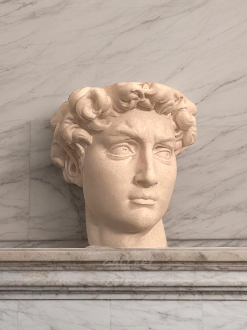 Wall Planter, Statue of David, Face Flower Pot, Hanging Garden Decor ...
