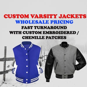 Custom Letterman Varsity Jacket: Sports & Baseball Team Jacket - Etsy