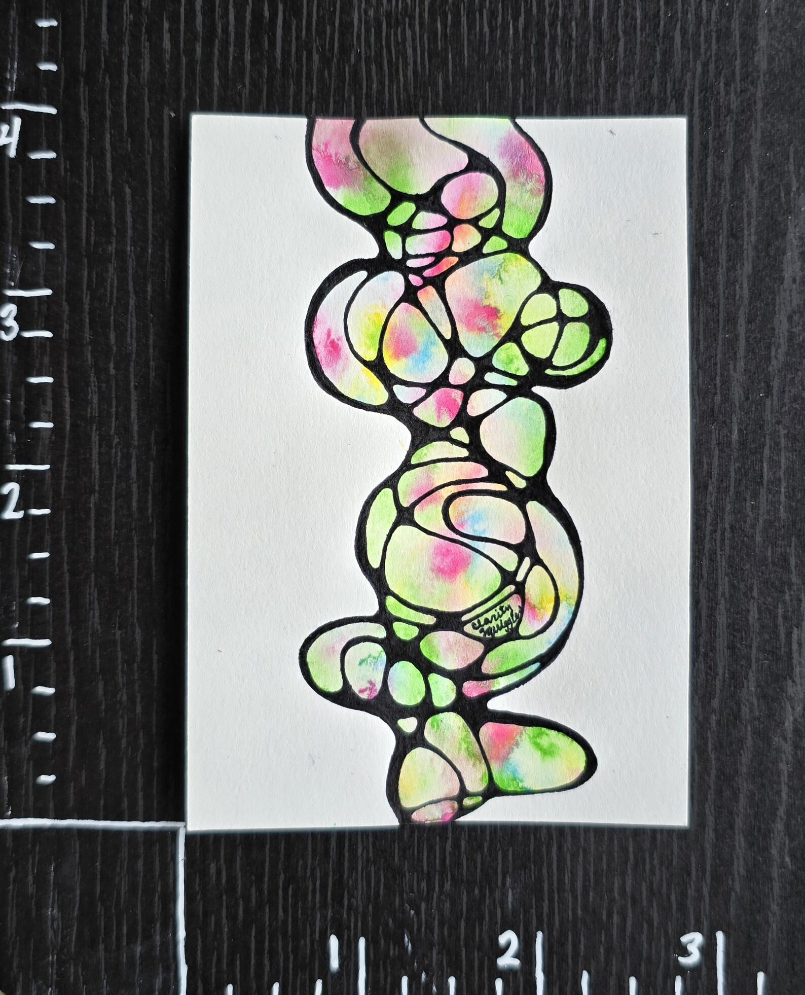 Easter Squiggles - Mini Watercolor Painting - Etsy