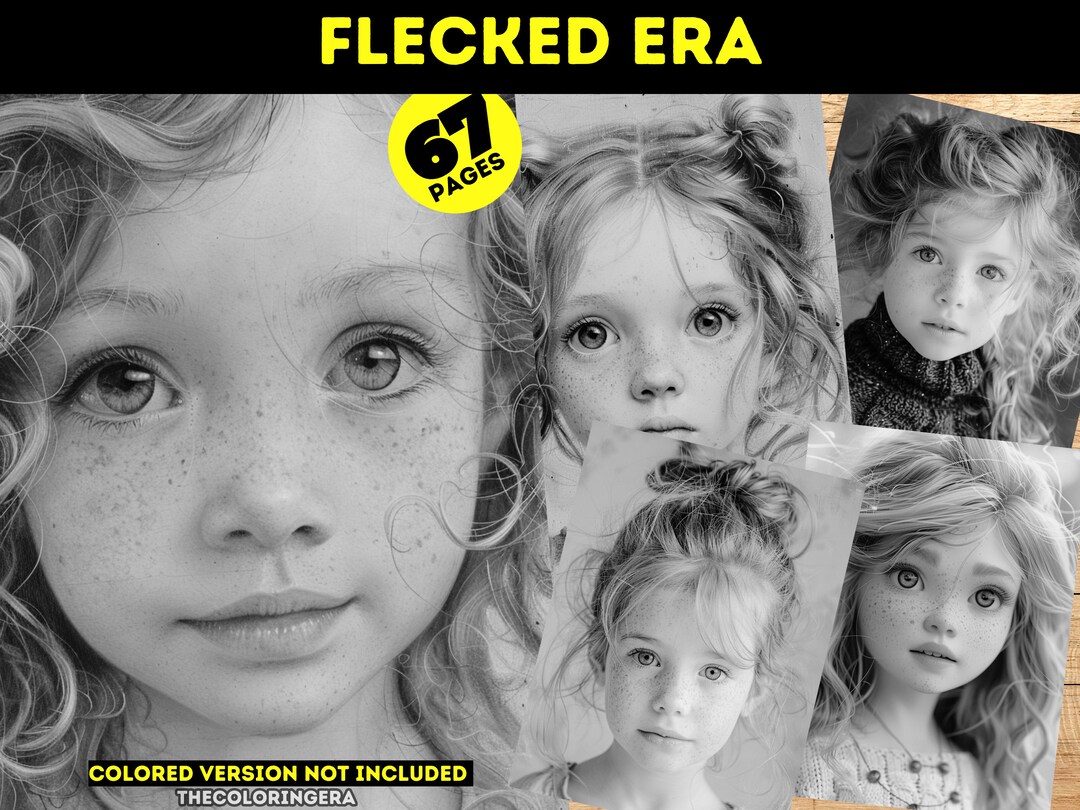 Flecked Era Coloring Pages Digital Downloads Pdf Files Graycale for ...