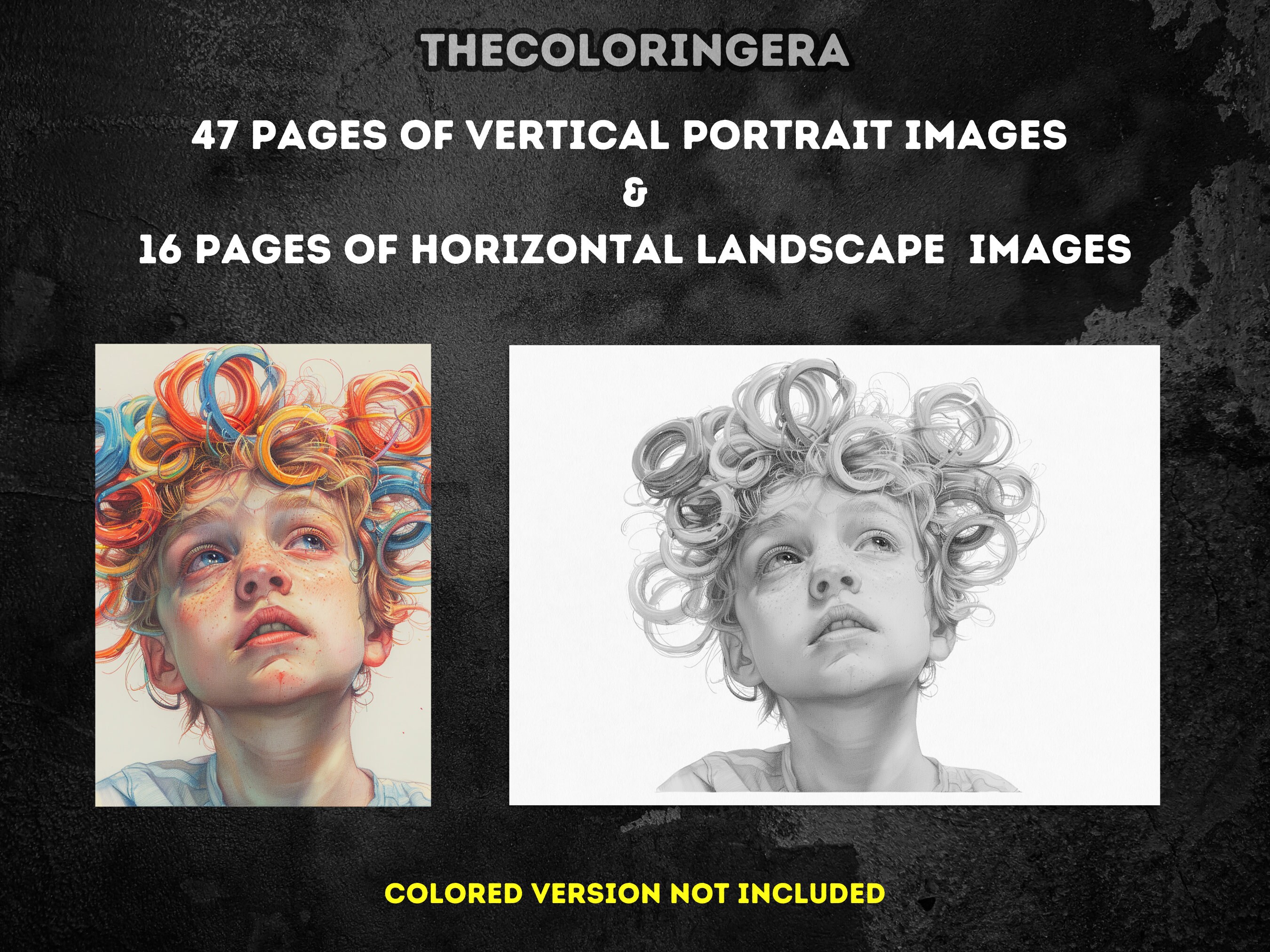 Messed up Hairs Coloring Page Printable Adult Coloring Pages Download ...