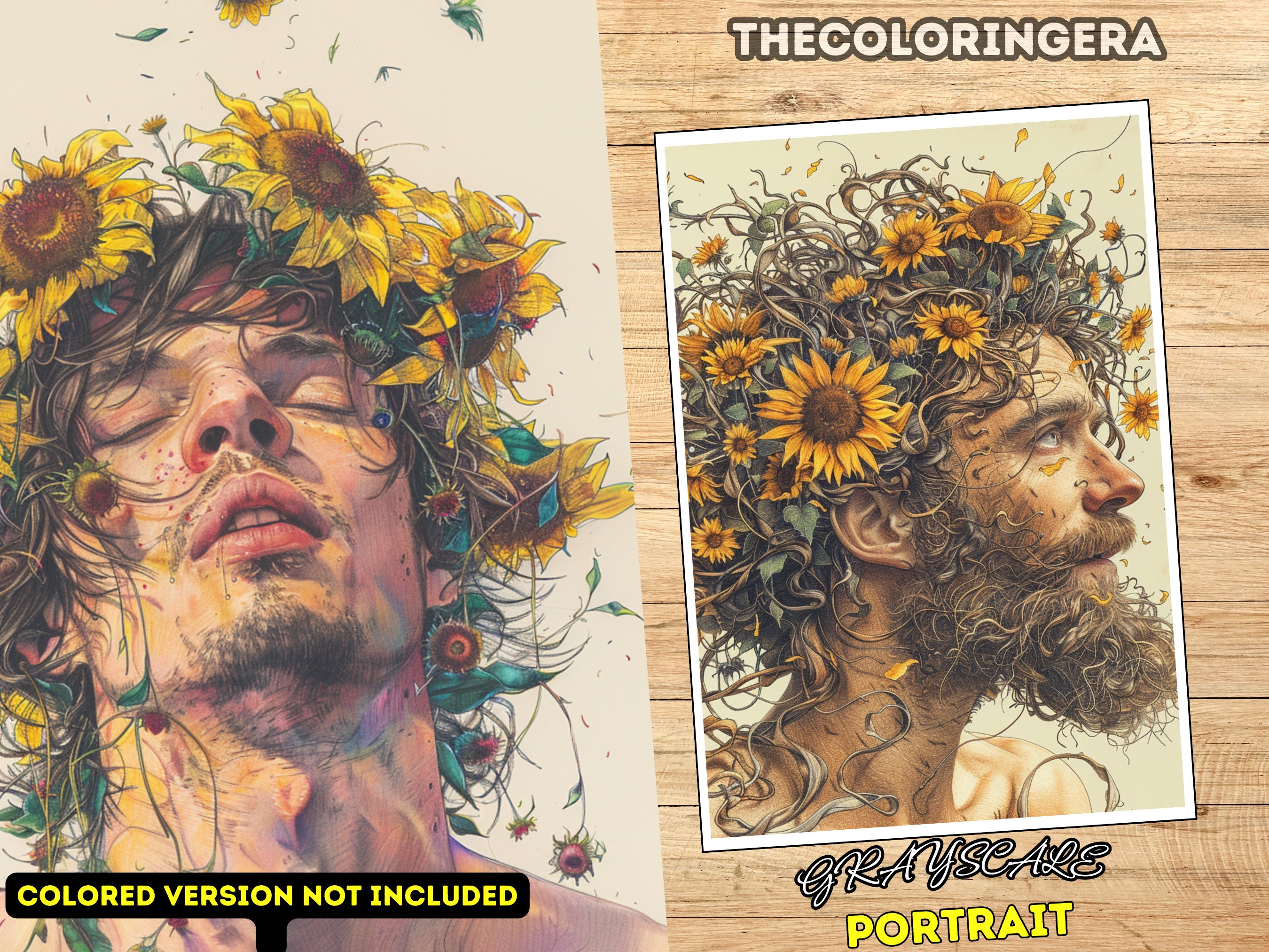 Messed up Hairs Coloring Page Printable Adult Coloring Pages Download ...