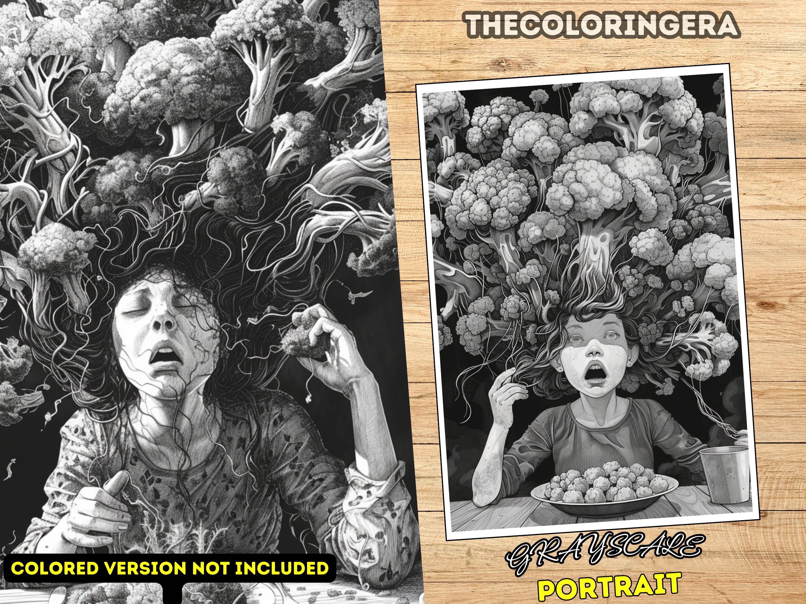 Messed up Hairs Coloring Page Printable Adult Coloring Pages Download ...