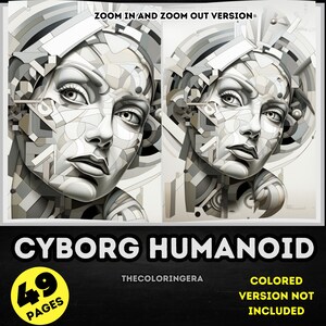 50 Pages of Cyborg Humanoid Robot Humans Coloring Pages - Etsy