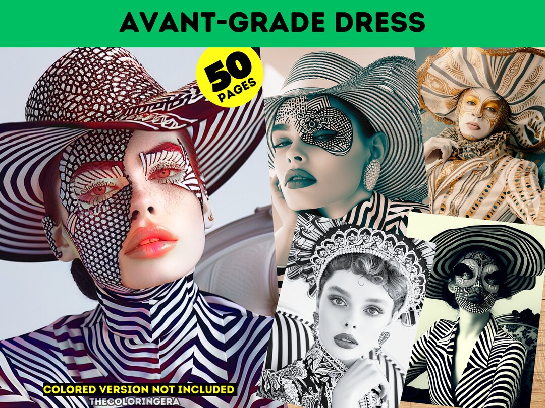 Avant-grade Fashion Coloring Pages Adult & Kids Coloring Pdf Files ...