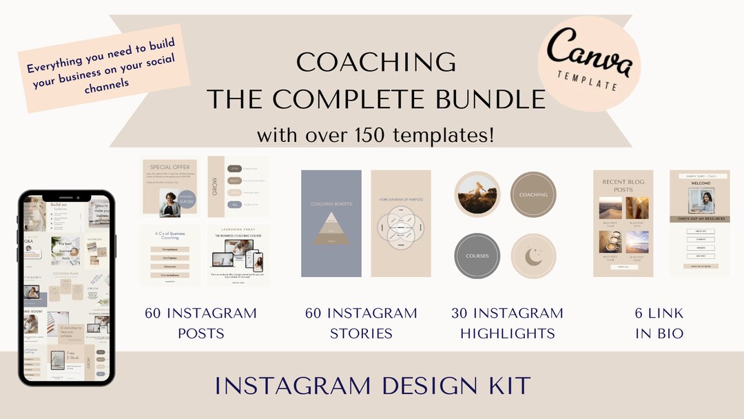 Social Media Coach Bundle - Instagram Pack - Social Media Templates ...