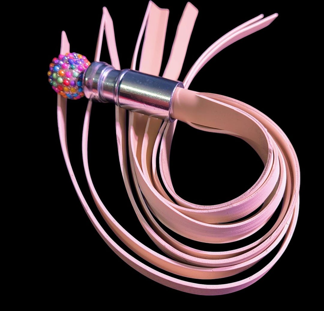 Cotton Candy Heavy Fall Flogger Sensation Play BDSM Unique Hand Made ...