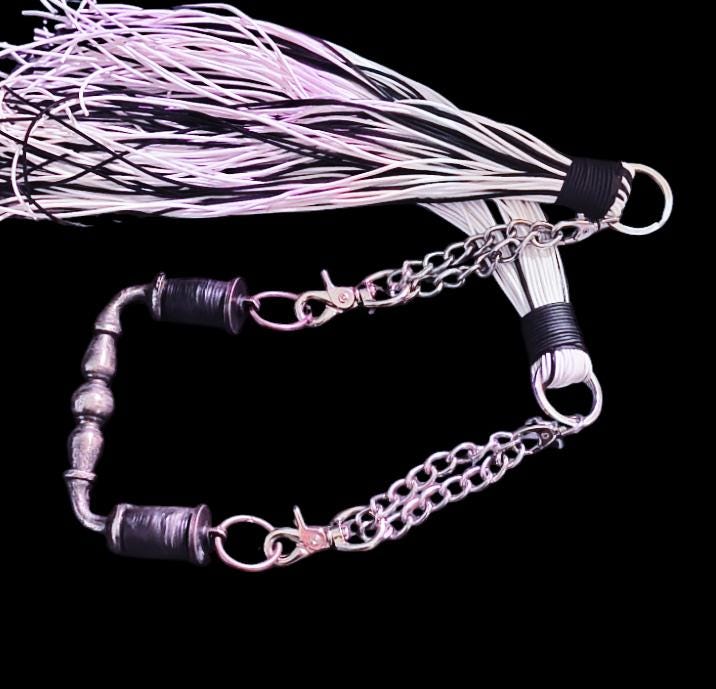 Double Trouble Spanking Flogger BDSM Smooth Swivel Action Unique Hand ...