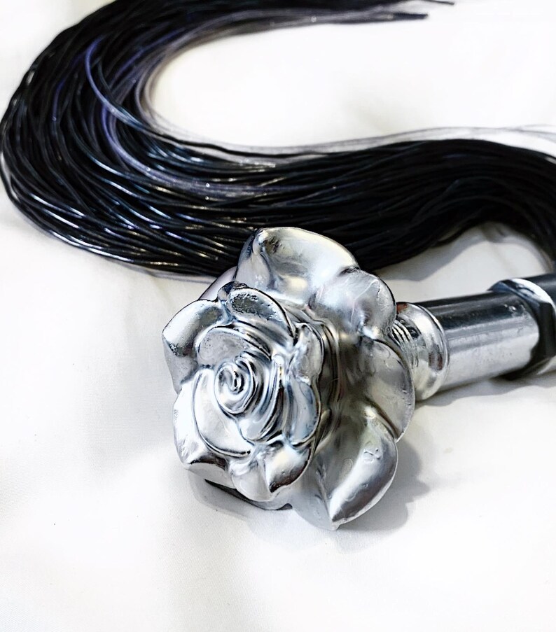 Silver Rose Spanking Flogger Either Conductive Chain or Rubber ...