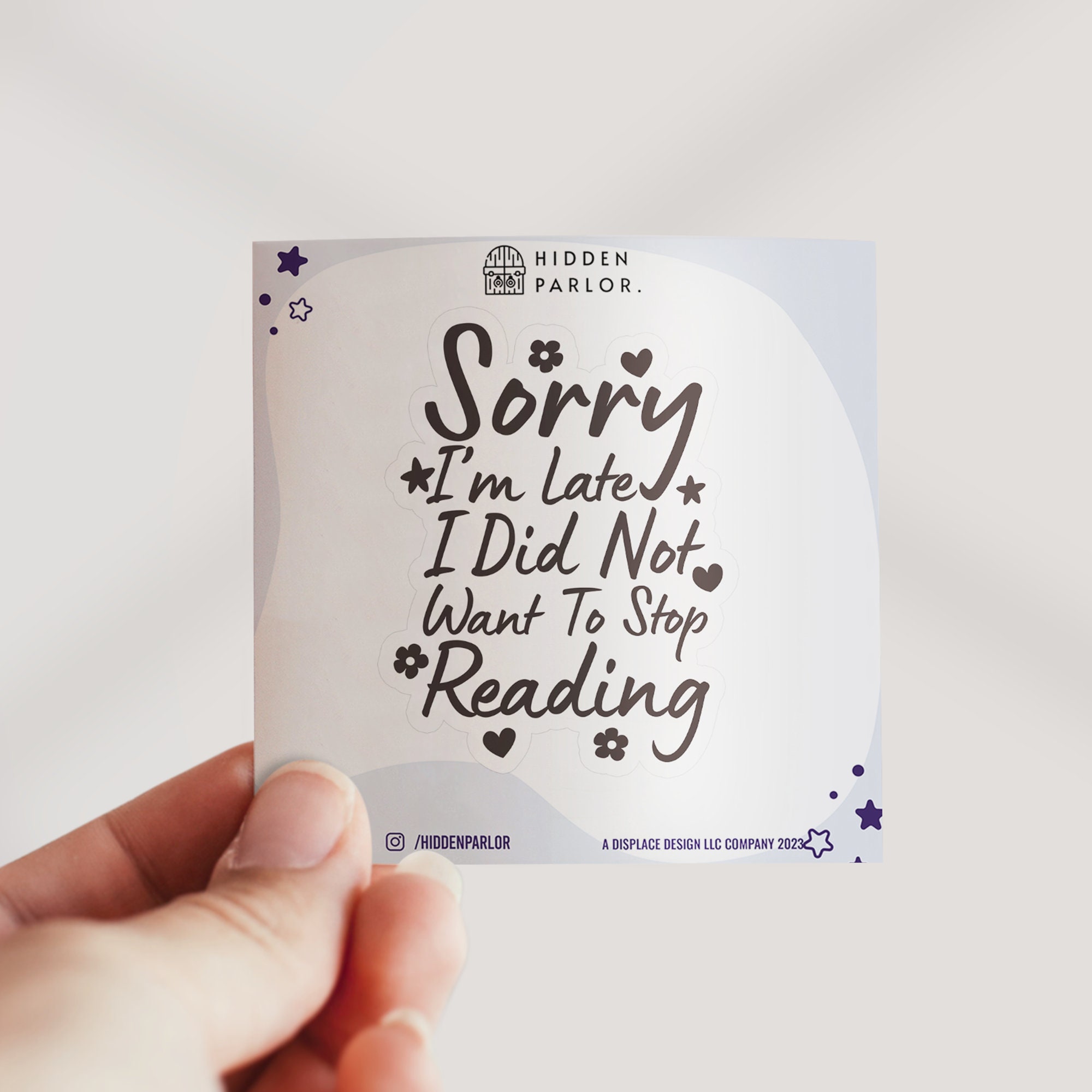 Sorry I'm Late Vinyl Sticker Decal, Bookish, Book Lover, Gift for Women ...
