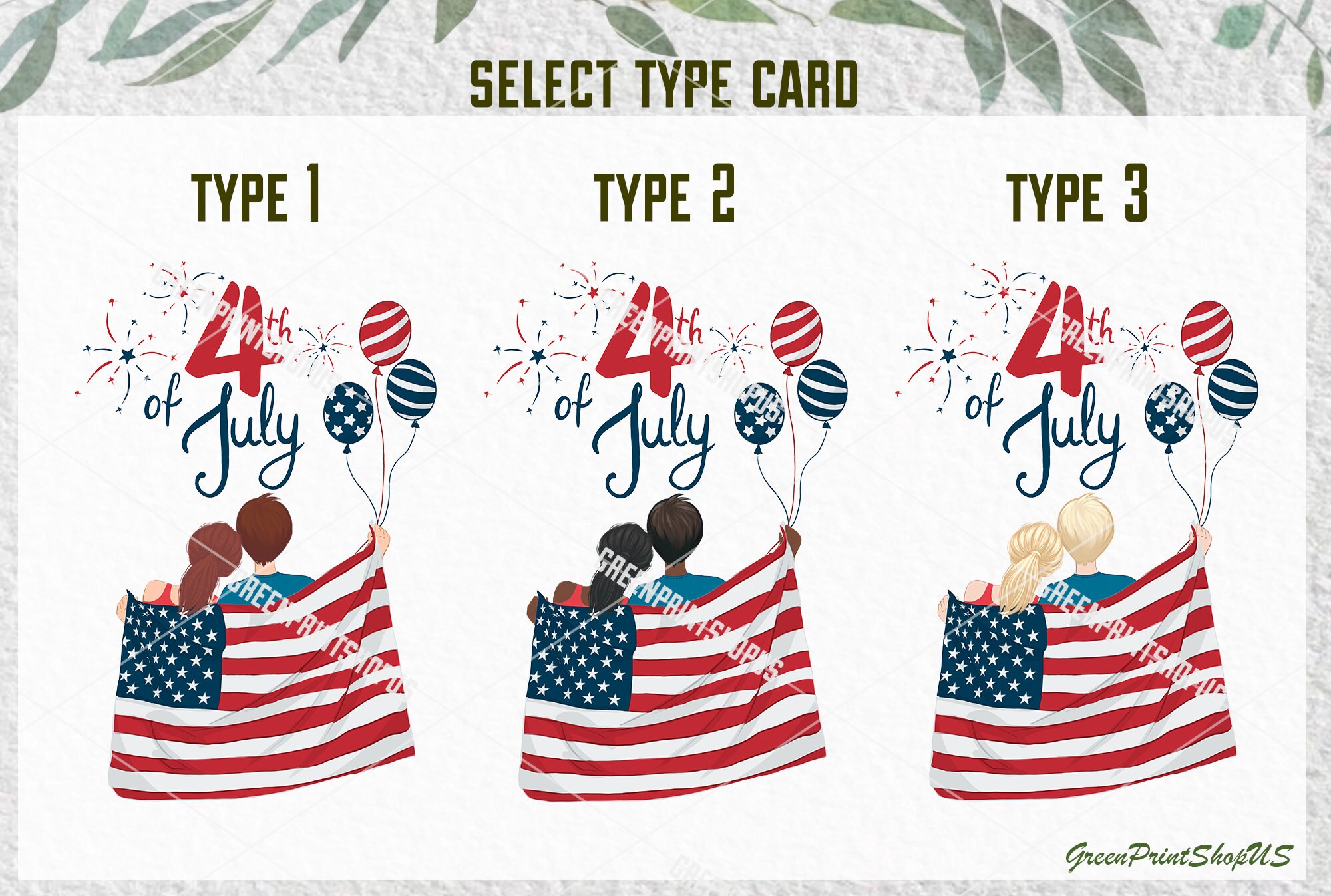 Independence Day, 4th of July E-card, Instant Download PDF or Png - Etsy