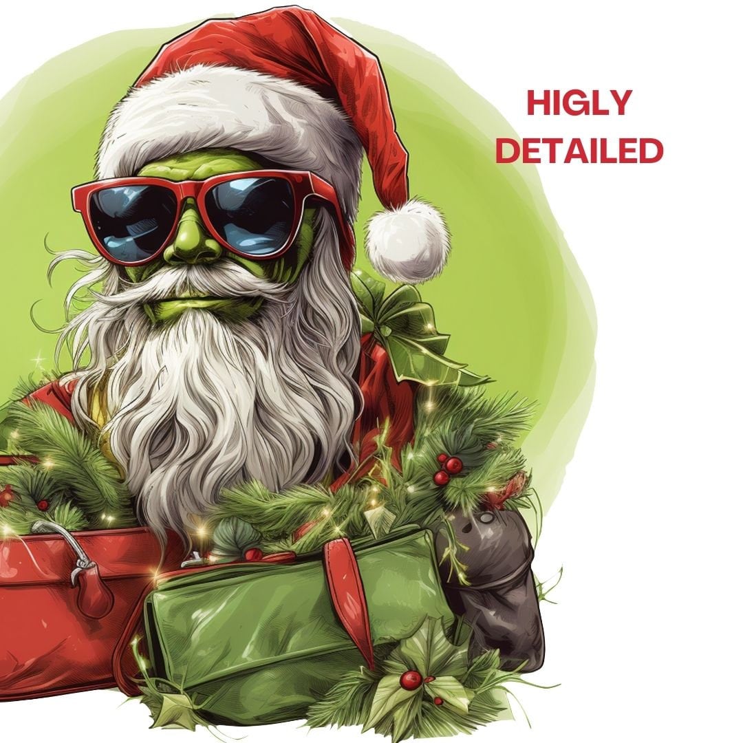 12 SVG & PNG of Nasty Grinch Clipart Craft Bold T-shirts - Etsy