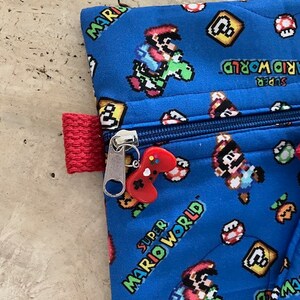 Mario World Controller Pouch Super Mario Gaming Zippered Pouch Fully ...