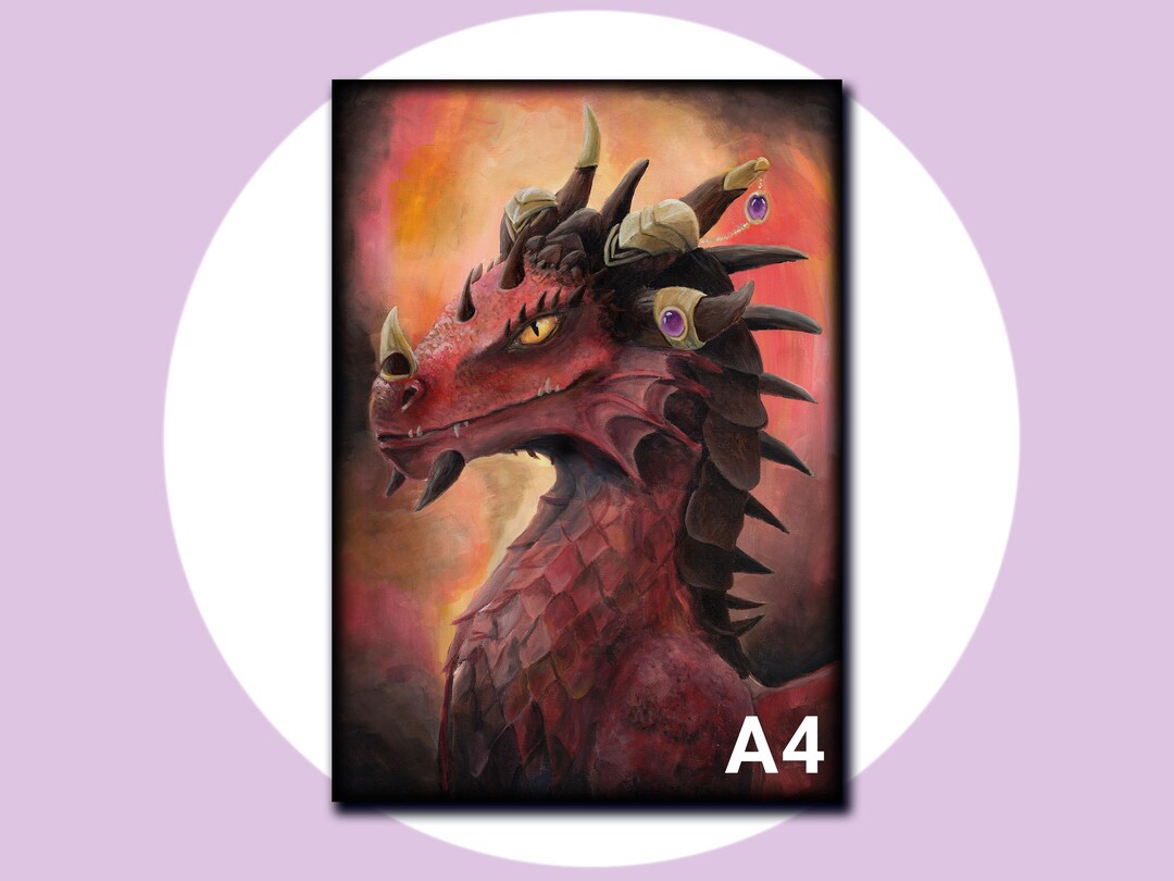 Alexstrasza Dragon Aspect Poster Print Warcraft Fan Art A4 Size by ...