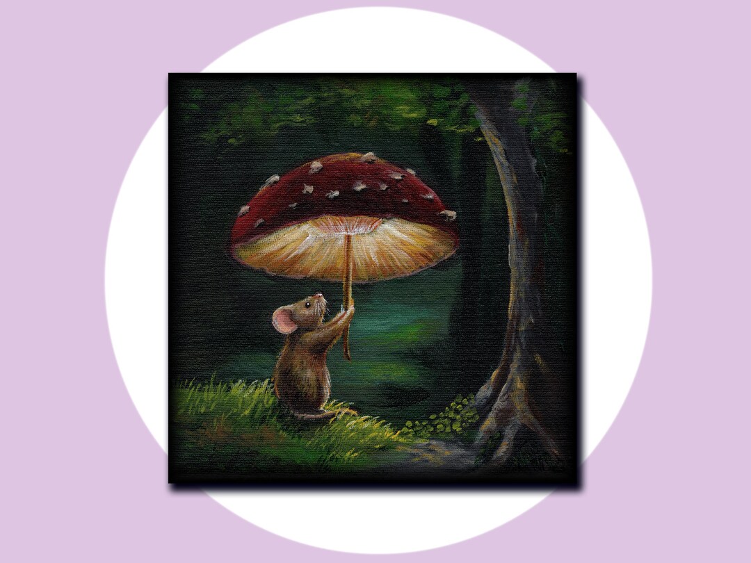 Mushroom Mouse Poster - Art Print of Original Work by Fantasy Artist ...