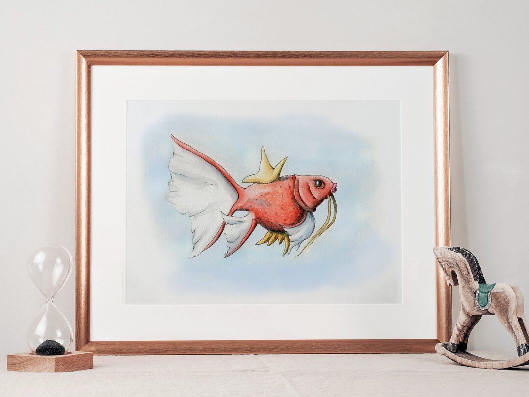 A4 Watercolour Magikarp Art Print Pokemon - Etsy