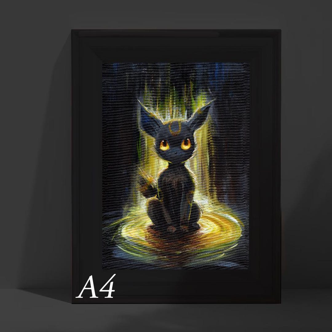 Pokemon Poster: Umbreon A4 Art Print on 200gsm Paper - Etsy
