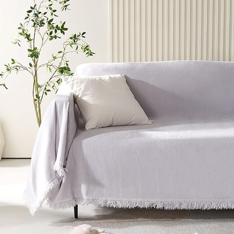Luxurious Linen Couch Cover Linen Fabric Custom Slipcovers for Any Sofa ...