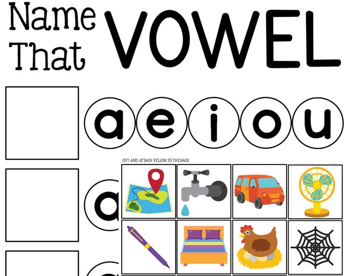 Name That Vowel Anchor Chart 2' X 3' - Etsy