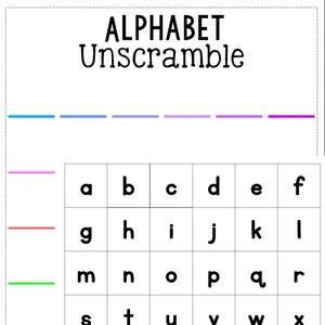 Alphabet Unscramble Anchor Chart- Tangible Item 2' X 4' - Etsy
