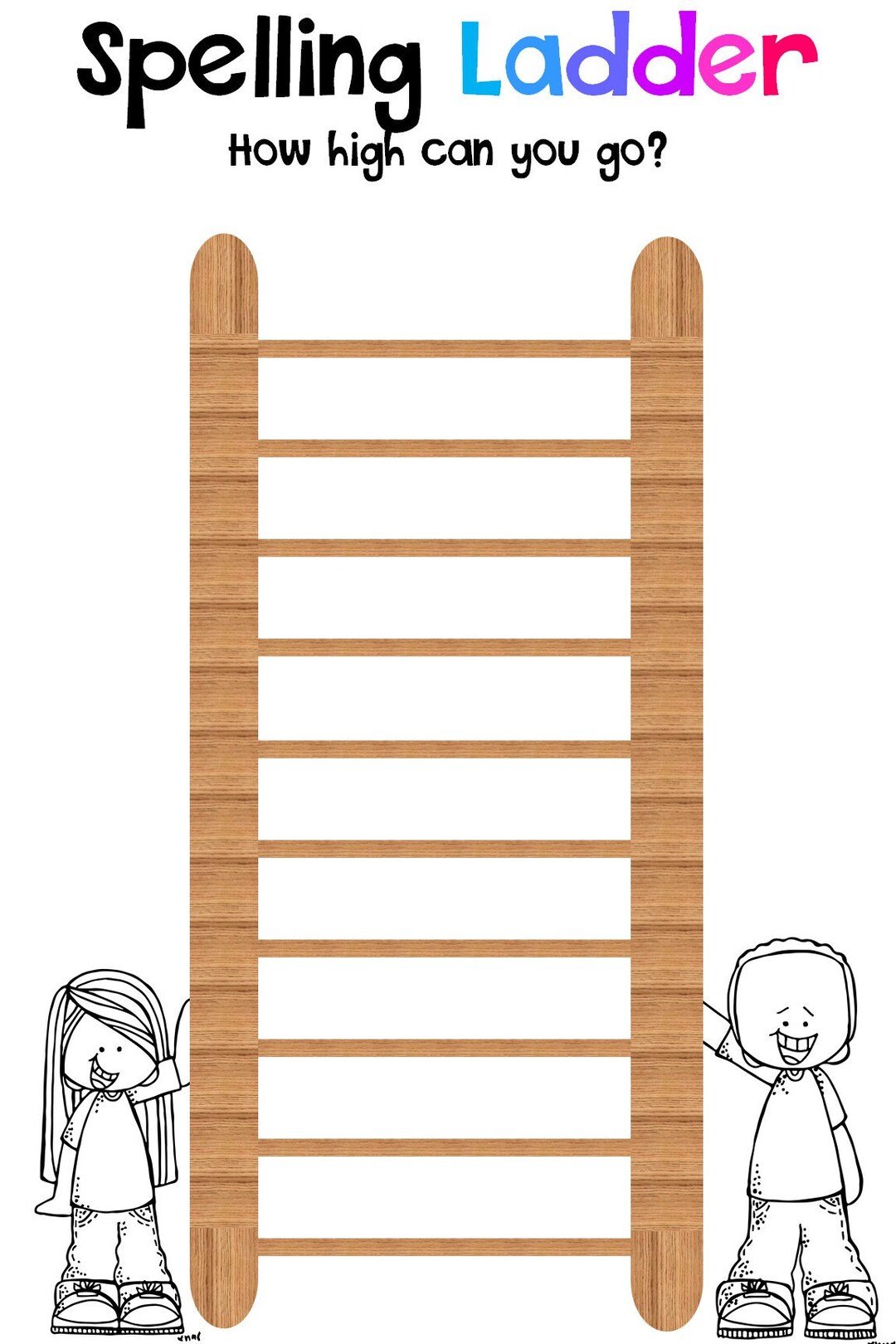 Spelling Ladder 3' X 2' Poster- Tangible Item! - Etsy