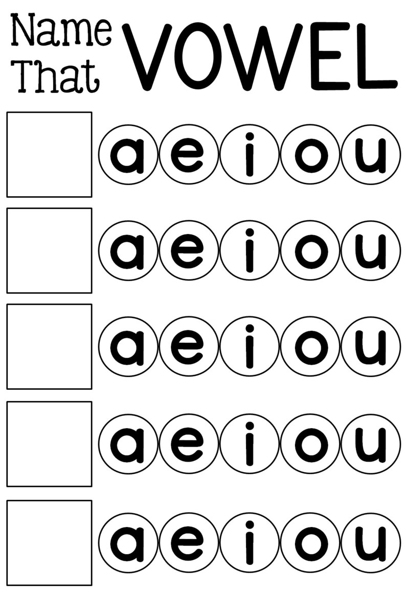 Name That Vowel Anchor Chart 2' X 3' - Etsy