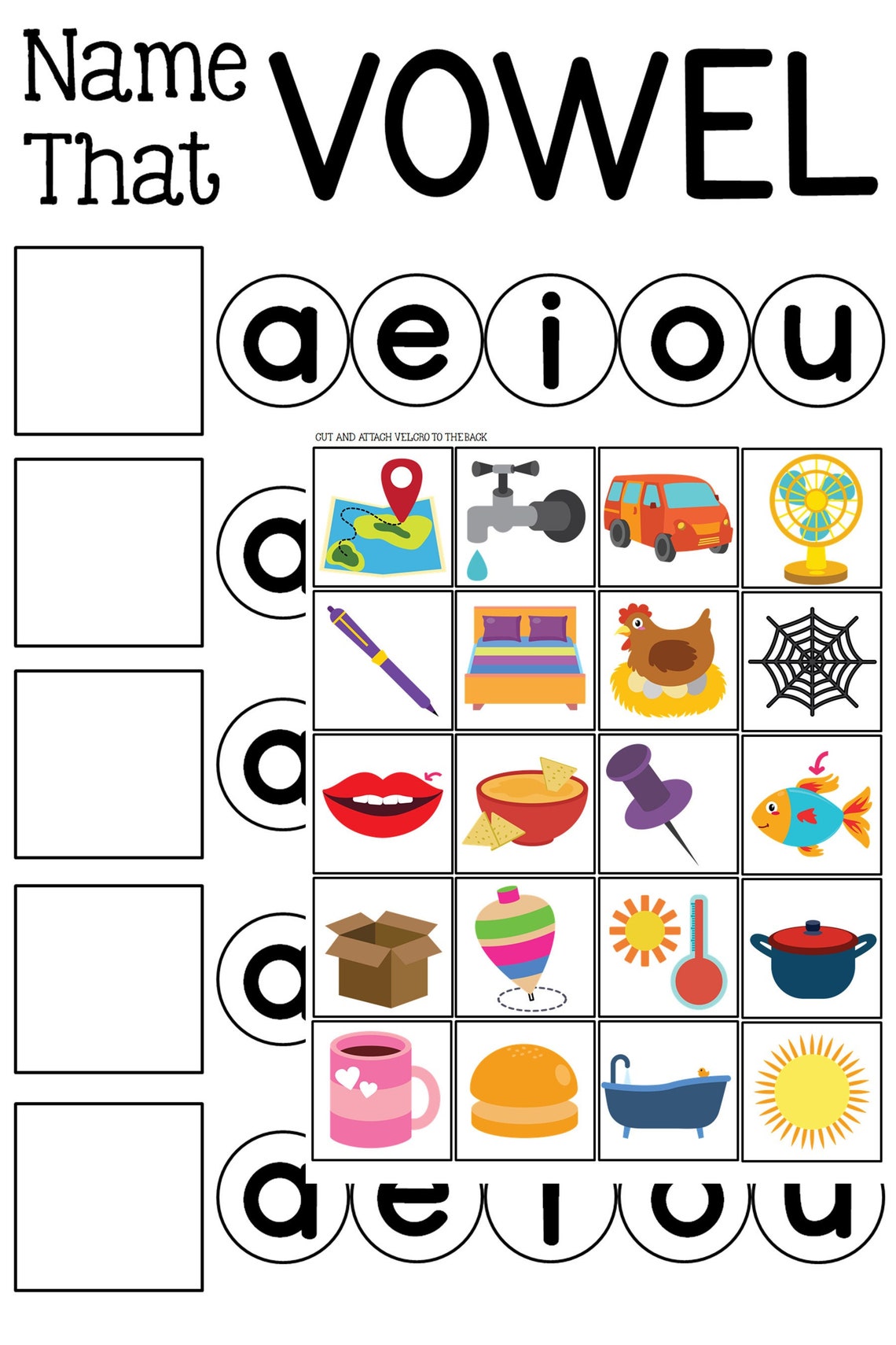 Name That Vowel Anchor Chart 2' X 3' - Etsy