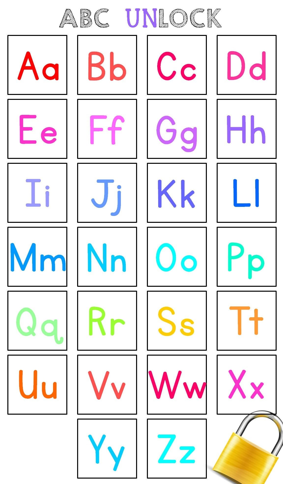 ABC Unlock! Anchor Chart - Etsy