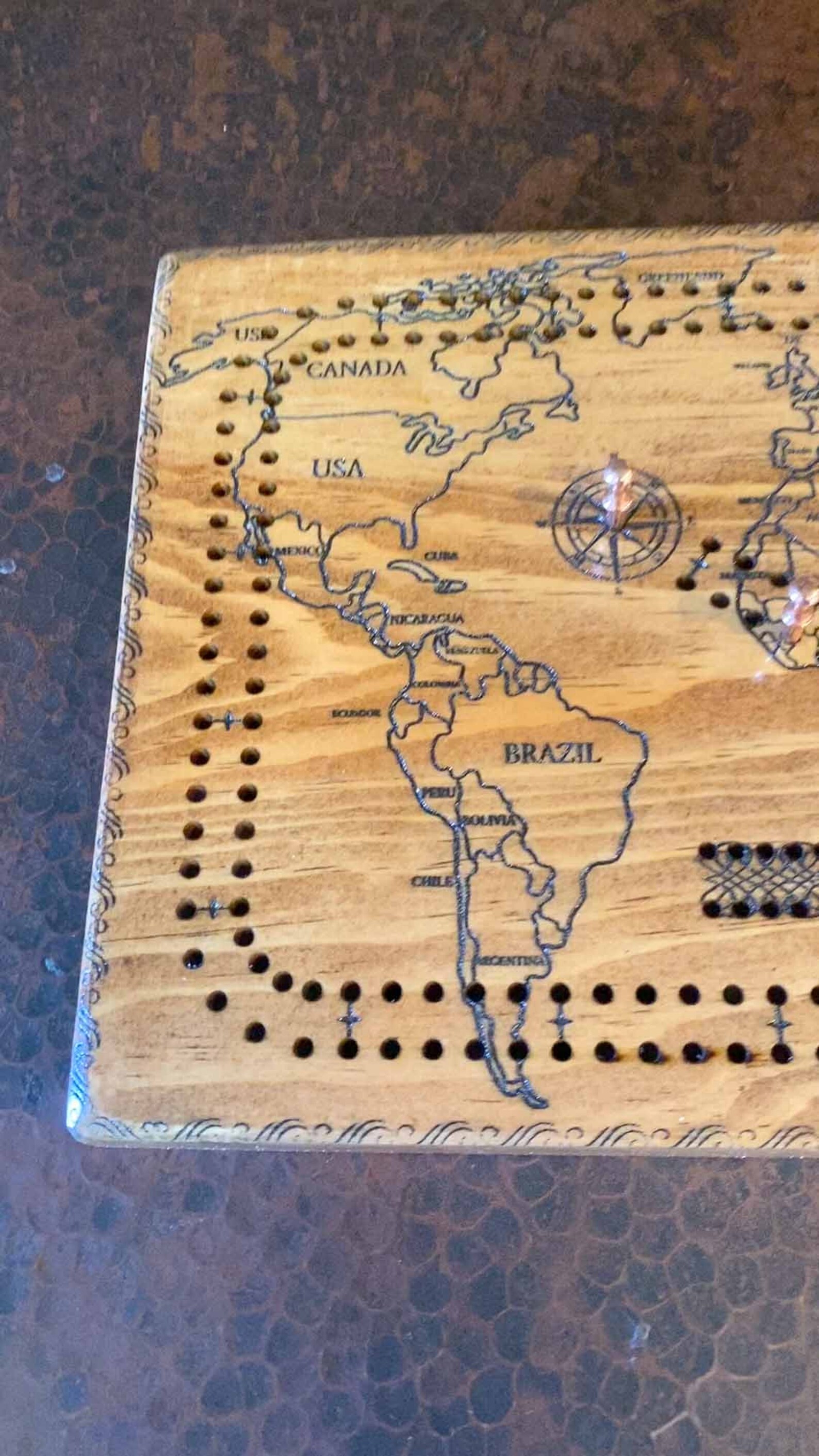 Cribbage World Map - Etsy